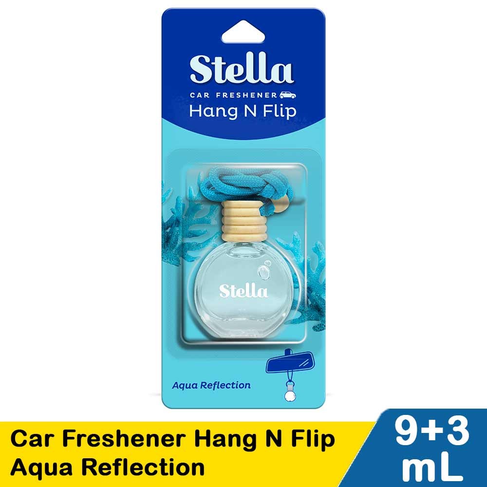 Jual STELLA CAR FRESHENER HANG N FLIP AQUA REFLECTION 9+3mL | Shopee ...