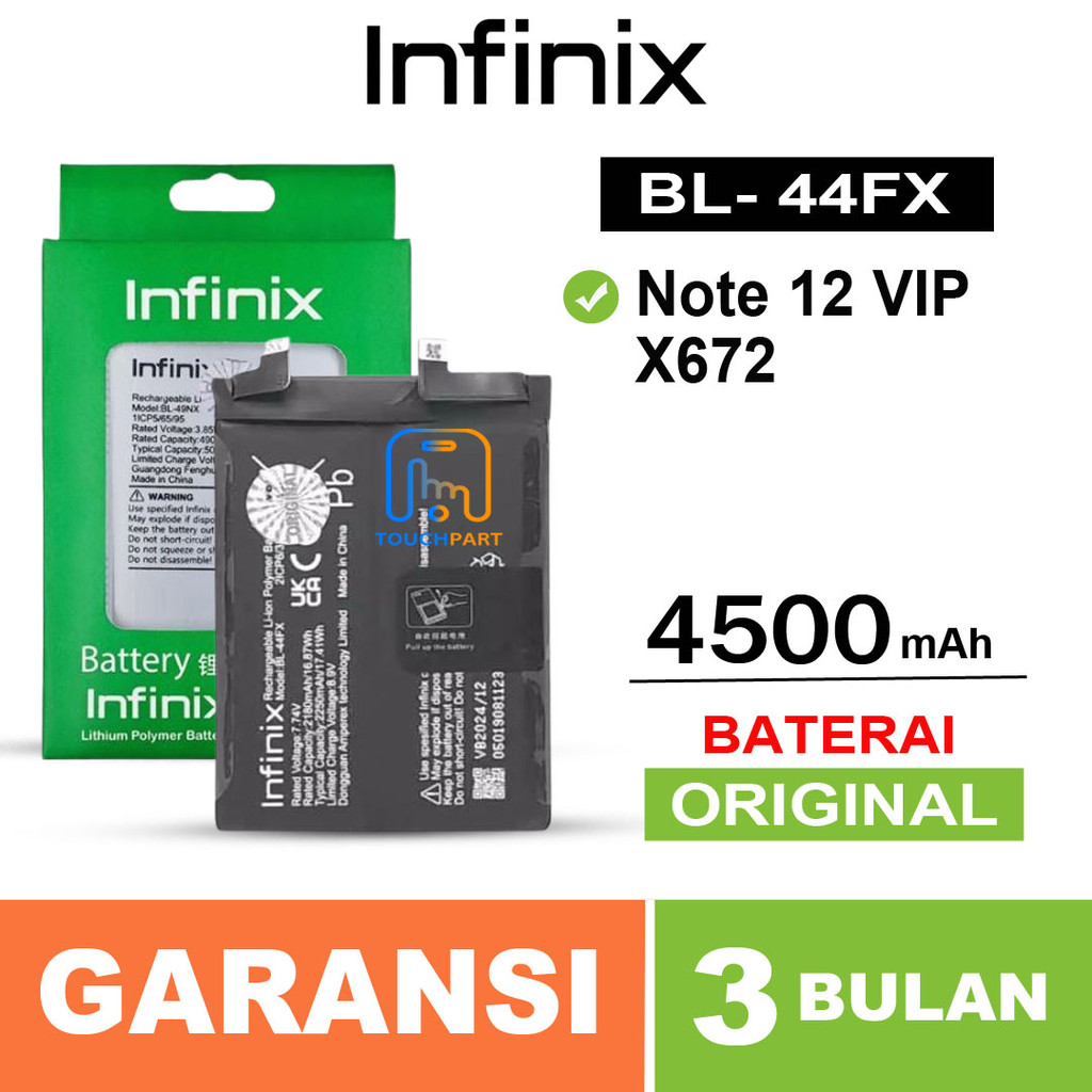 Jual Baterai Batre Infinix Note 12 VIP X672 BL-44FX Battery Original ...
