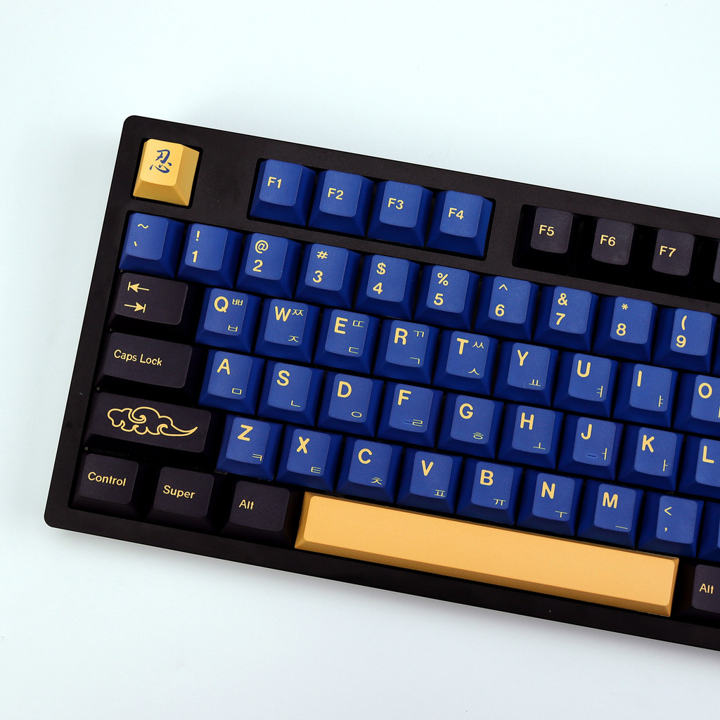 Jual KBy Retro GMK Blue Samurai Keycap Korean erry Alice Split Space ...