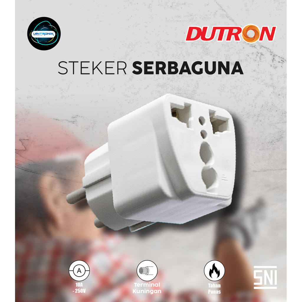 Jual DUTRON Steker Serbaguna – Universal Plug Adapter 2 Pin ...