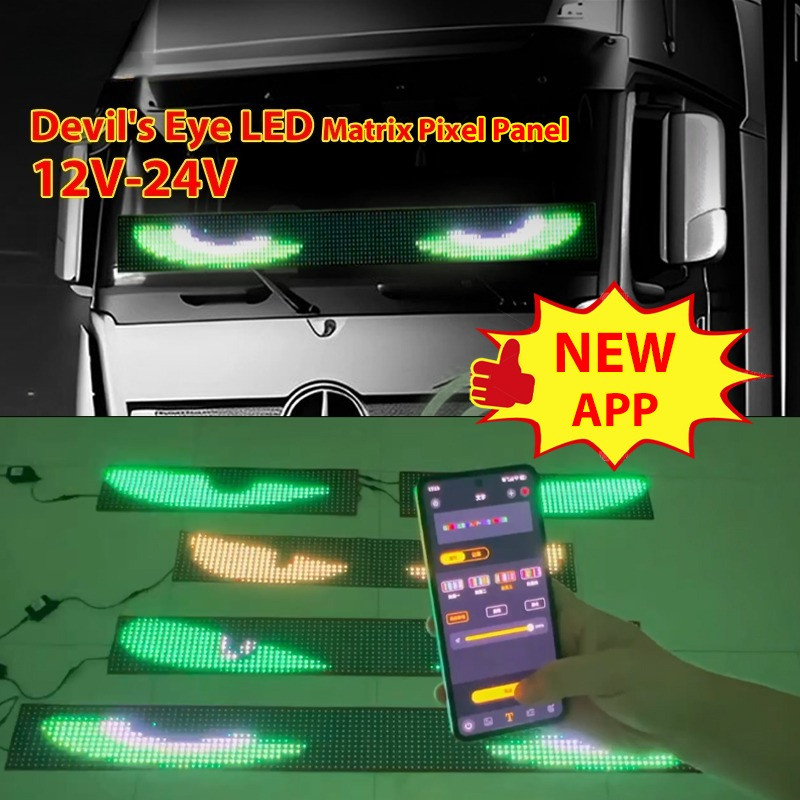 Jual NEW APP Remote Control Devil's Eye LED Truck Sign scrolling ...