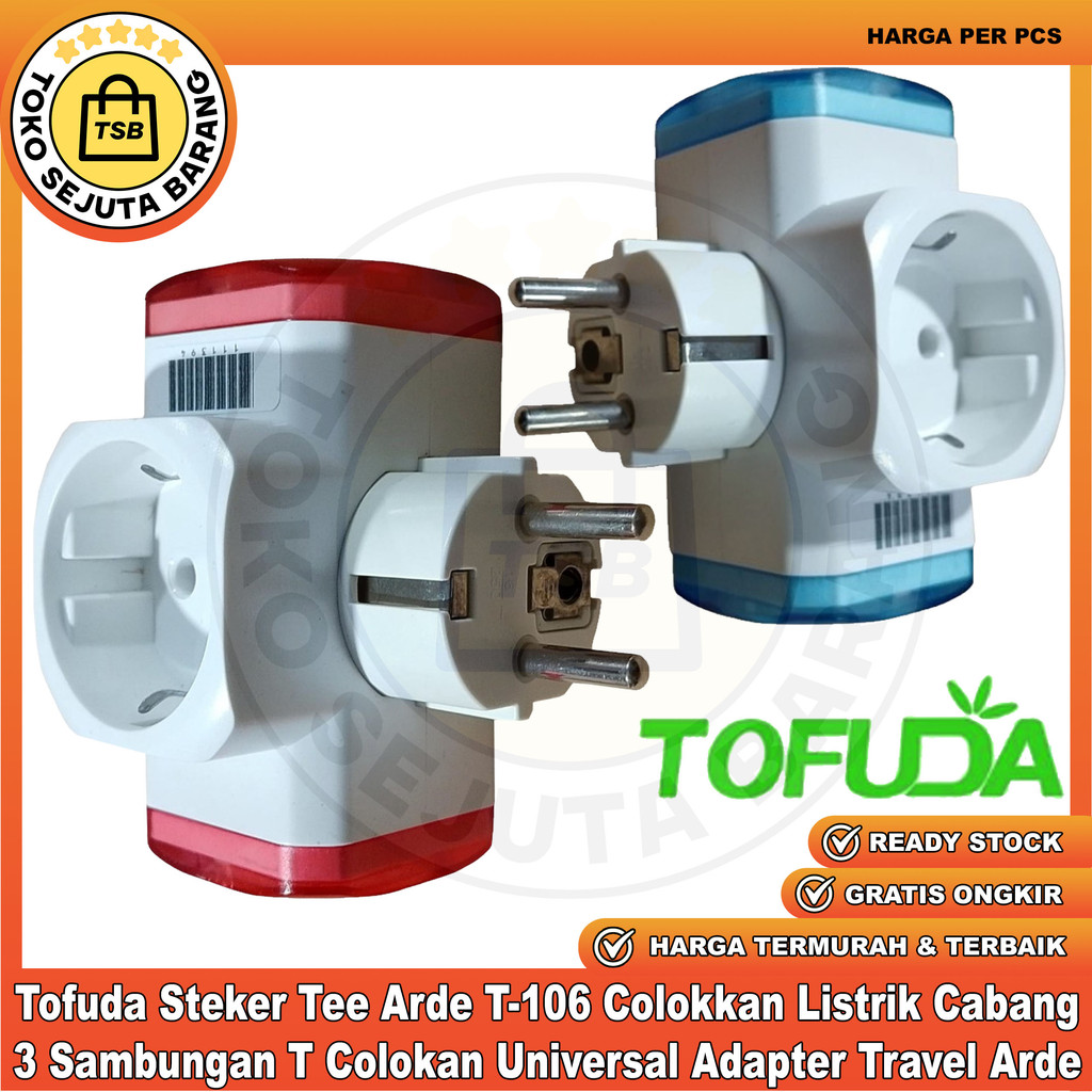 Jual Tofuda Steker Arde Tee T-106 Colokkan Listrik Cabang 3 Tiga ...
