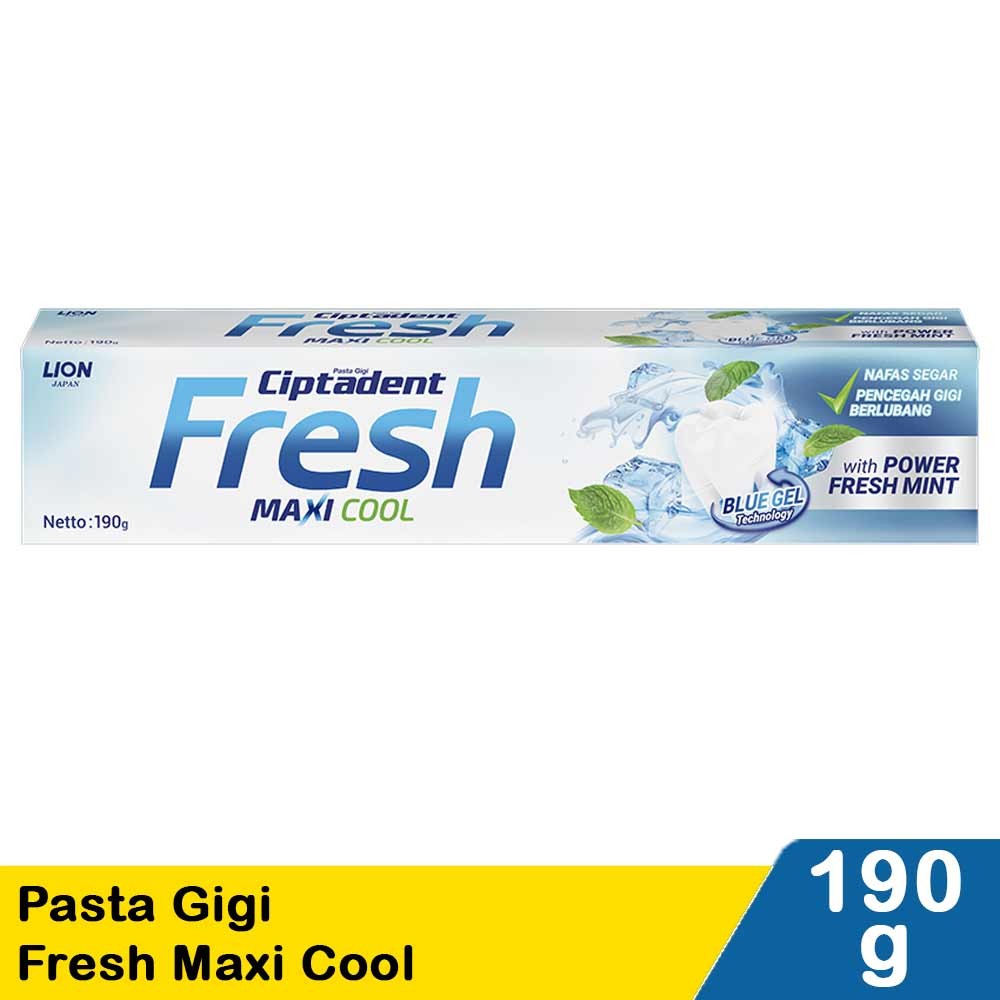 Jual CIPTADENT PASTA GIGI FRESH MAXI COOL 190g | Shopee Indonesia