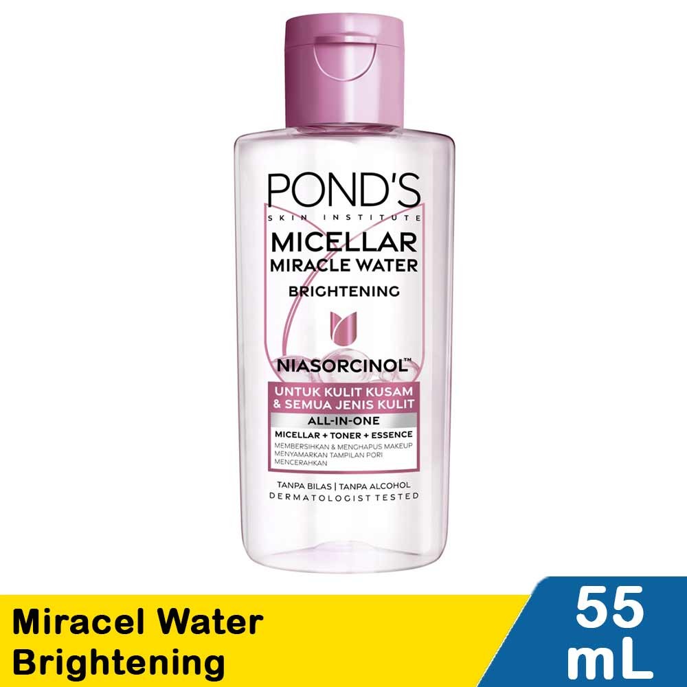Jual PONDS MICELLAR MIRACEL WATER BRIGHTENING 55mL | Shopee Indonesia