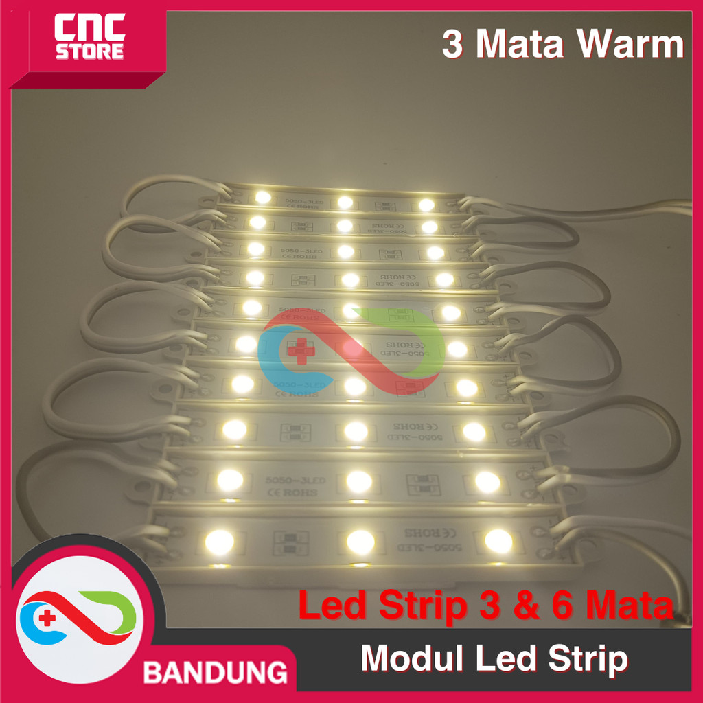 Jual MODUL LED 12V MODULE LED 3 MATA STRIP SMD 5050 NEON BOX LAMPU ...