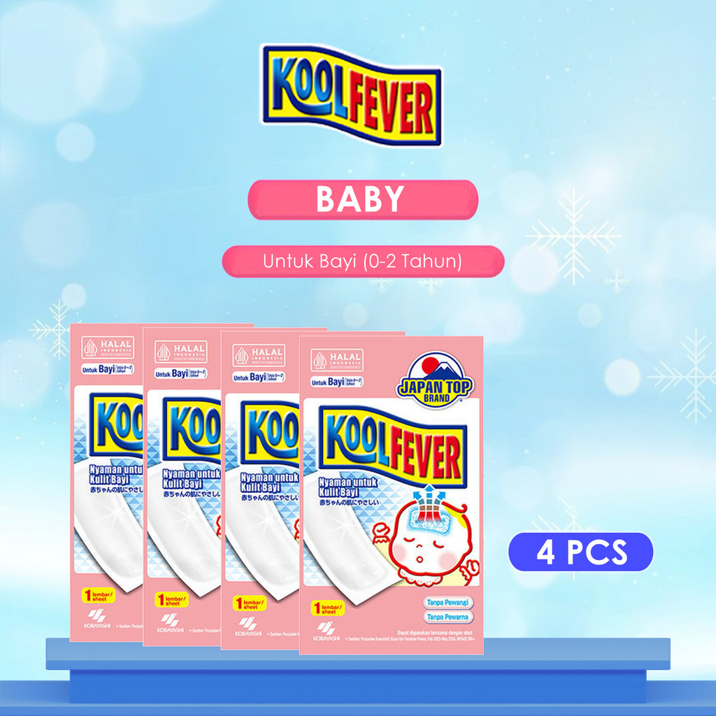 Jual [4 PCS] Koolfever Plaster Bayi – Kompres Instan Penurun Panas ...