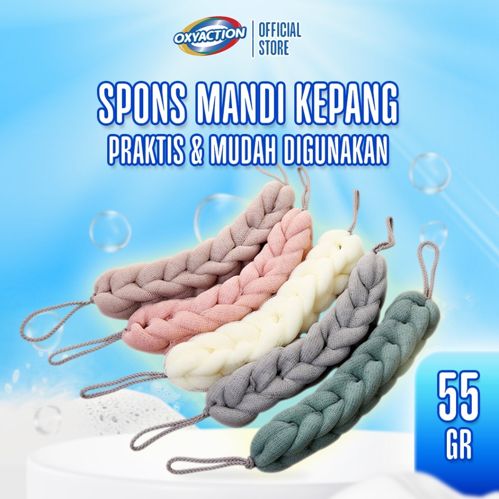 Jual OXYACTION Spons Mandi Panjang Tebal Spon Mandi Kepang Colorful ...