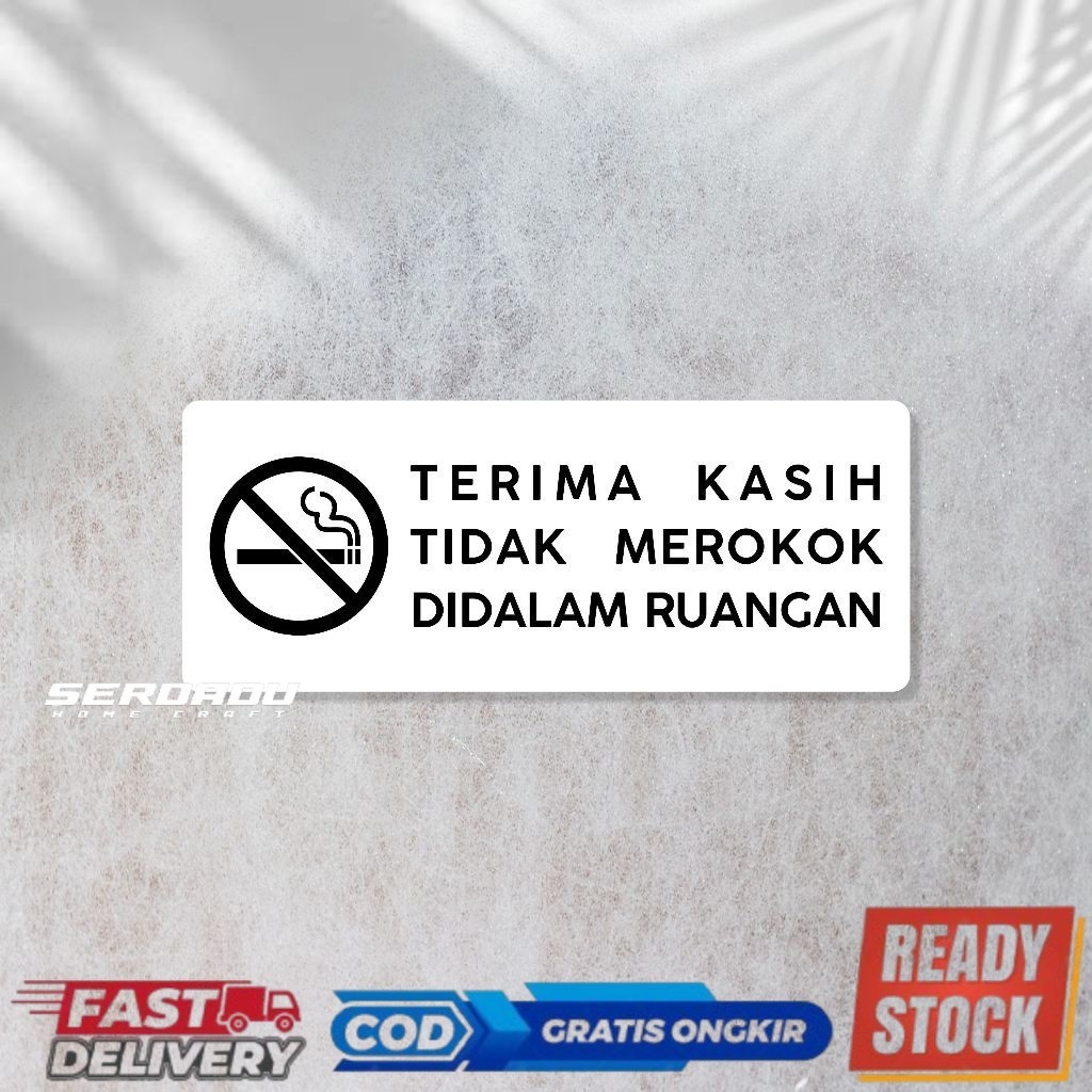 Jual Sign board tanda logo tulisan - Dilarang merokok di dalam ruangan ...