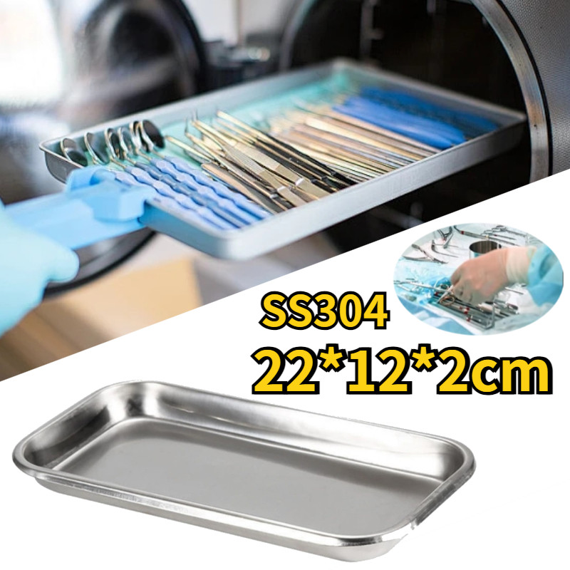 Jual Nampan Stainless Persegi Panjang Instrument Tray Baki Medis Dental ...
