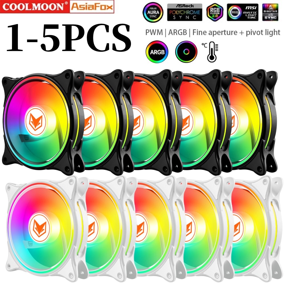 Jual COOLMOON Computer Case 120mm Fan 5V 3 Pin ARGB Cooling Ventilado ...
