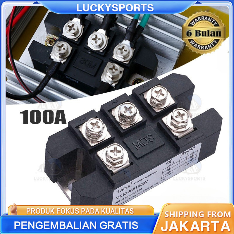 Jual Dioda MDS 100A 1200V Diode Module Bridge 3 Phase Dioda Rectifier 3 ...