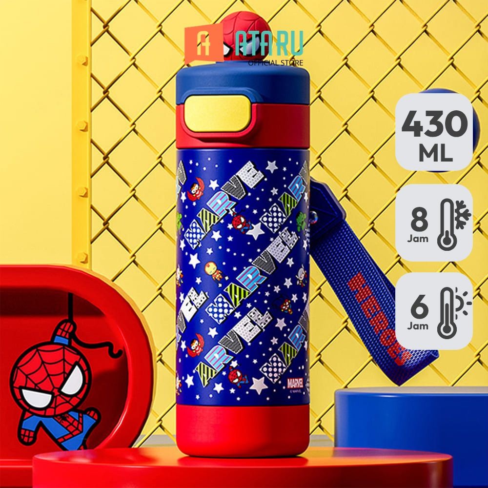 Jual Ataru Botol Vacuum Flask Stainless Steel Dengan Strap Spiderman ...