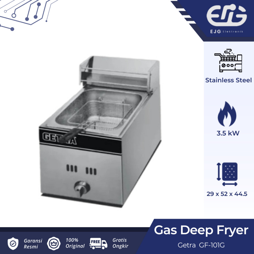 Jual GETRA Gas Deep Fryer GF 101 G Mesin Penggorengan GF101G | Shopee ...