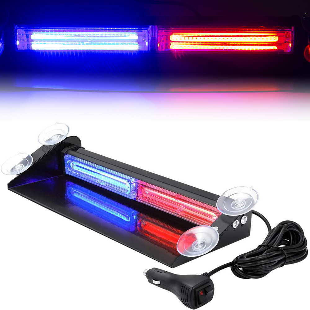 Jual 12V/24V COB Car Truck Emergency Flasher Dash Strobe Warning Light ...