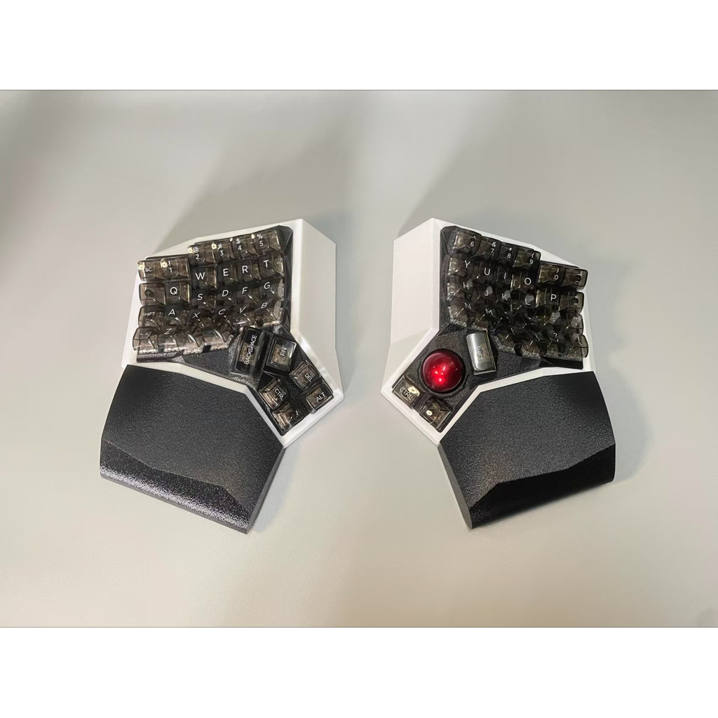 Jual 64 Dactyl Trackball Split Mechanical Keyboard Ergonomics PETG ...