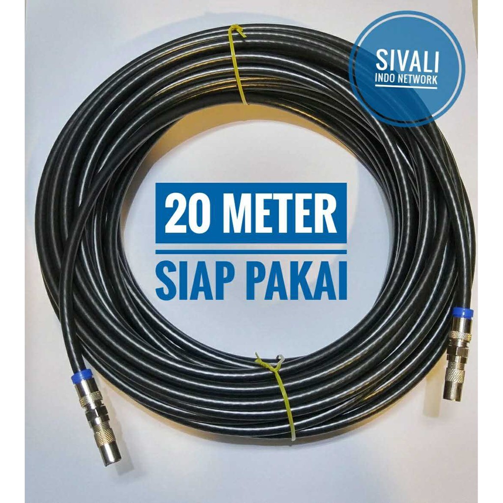Jual 20 METER ANTENA TV BELDEN MALE MALE UNTUK SET TOP BOX KE TV /KABEL ...