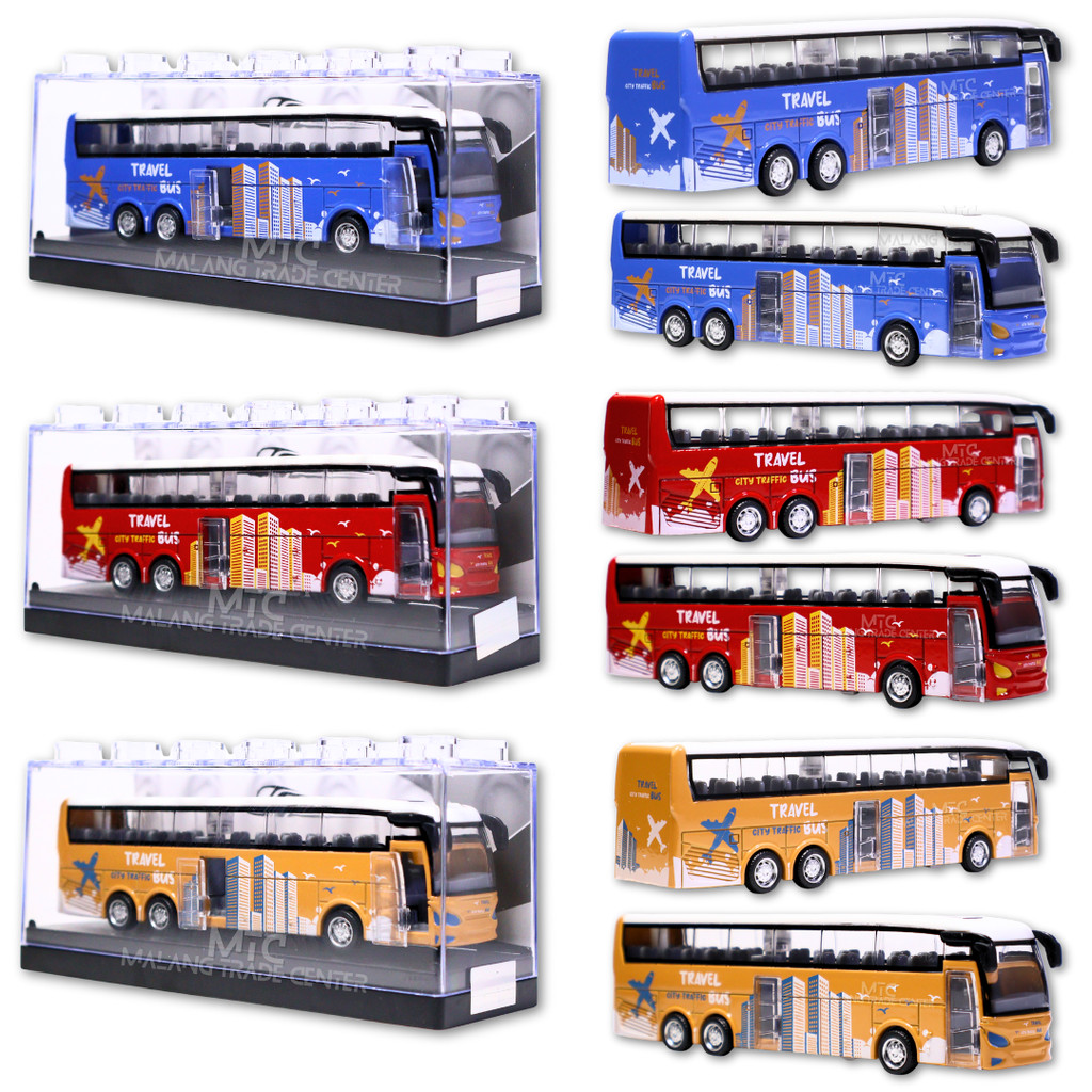 Jual Diecast Miniatur Bus Bis Transporter dengan kemasan akrilik bentuk ...