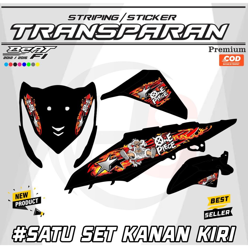 Jual Sticker Striping Beat FI TRANSPARAN 2013-2015 Simple Motif Terbaru ...
