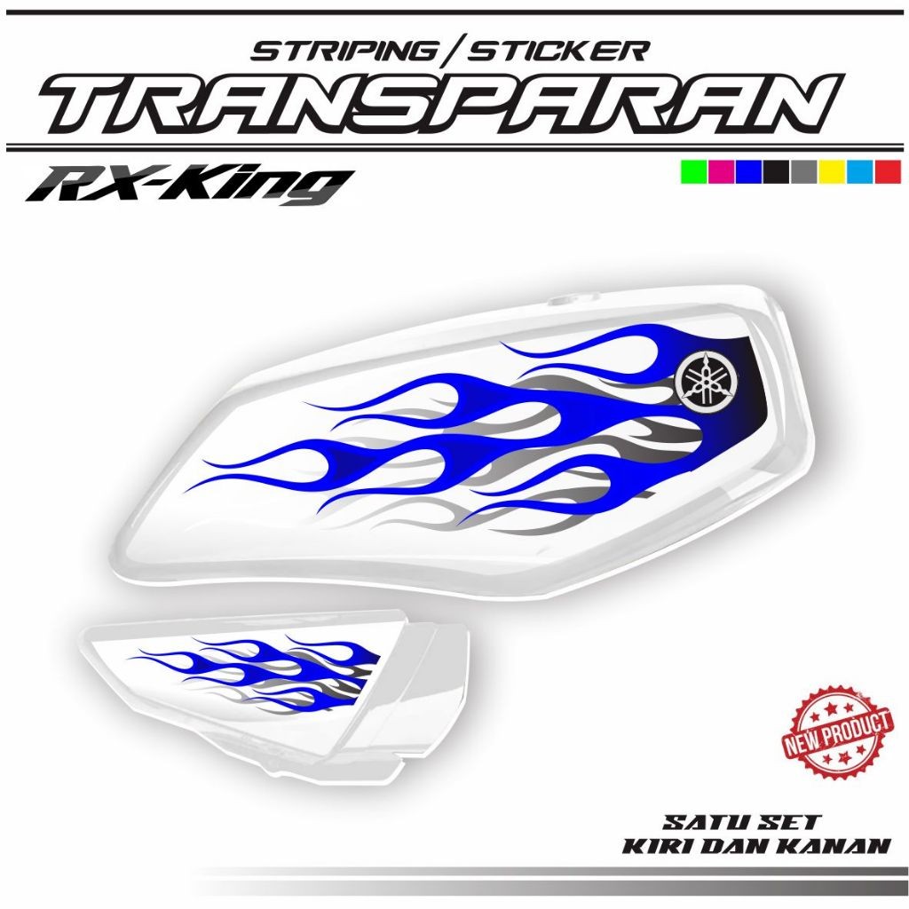 Jual STIKER KEREN TRANSPARAN UV POLET BAHAN BENING MOTOR RX KING ...