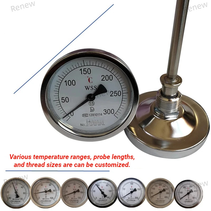 Jual Bimetallic thermometer pointer stainless steel diameter axial ...