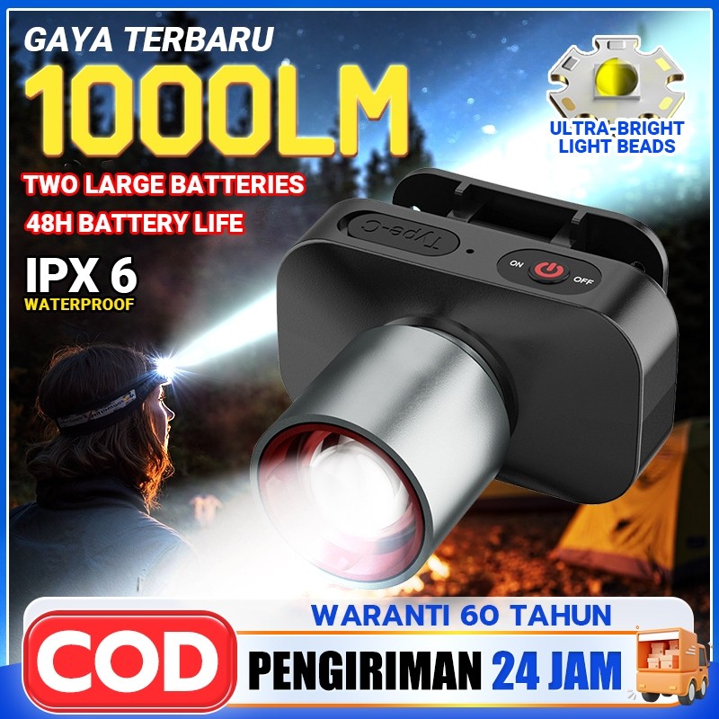 Jual GERALSIR Senter Kepala LED / Headlamp tahan air /senter lampu ...