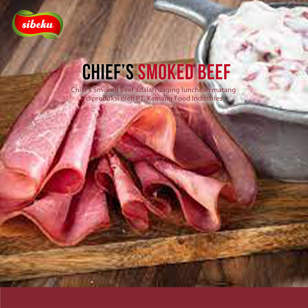 Jual Chief's Smoked Beef / Slice Luncheon Ham Sapi 200g (10 Slices ...