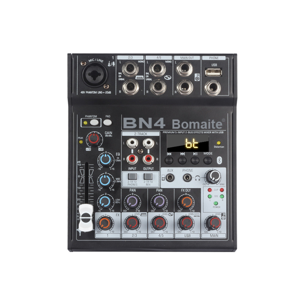 Jual Audio Mixer Depusheng BN4 Professional 5 Channels DJ Mixing ...