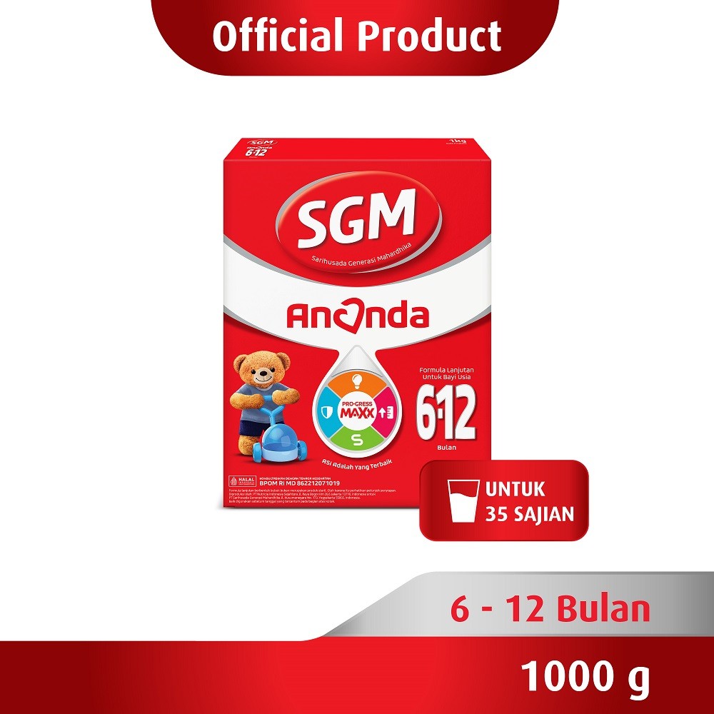 Jual SGM ANANDA 2 FORMULA BAYI BUBUK 6 -12 BULAN 1000g | Shopee Indonesia