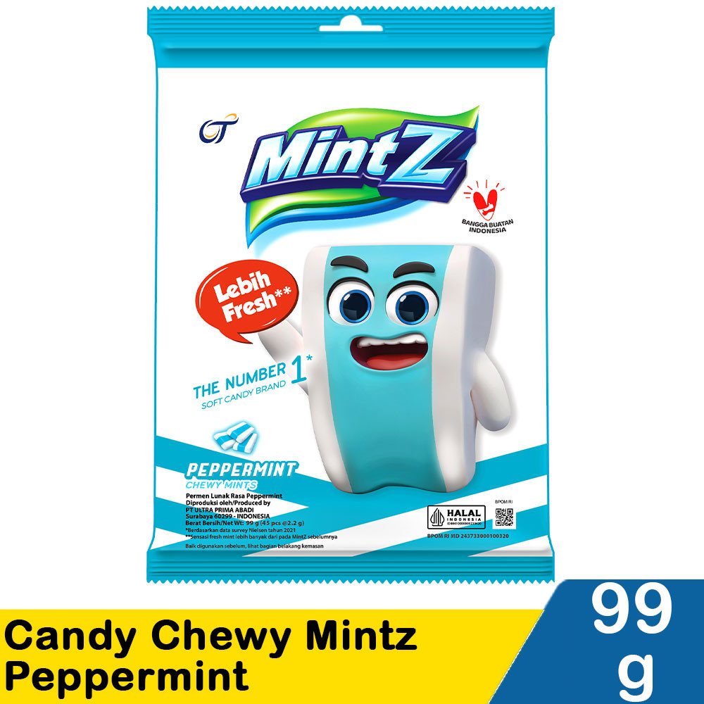 Jual MINTZ CANDY CHEWY MINTS PEPPERMINT 99g | Shopee Indonesia