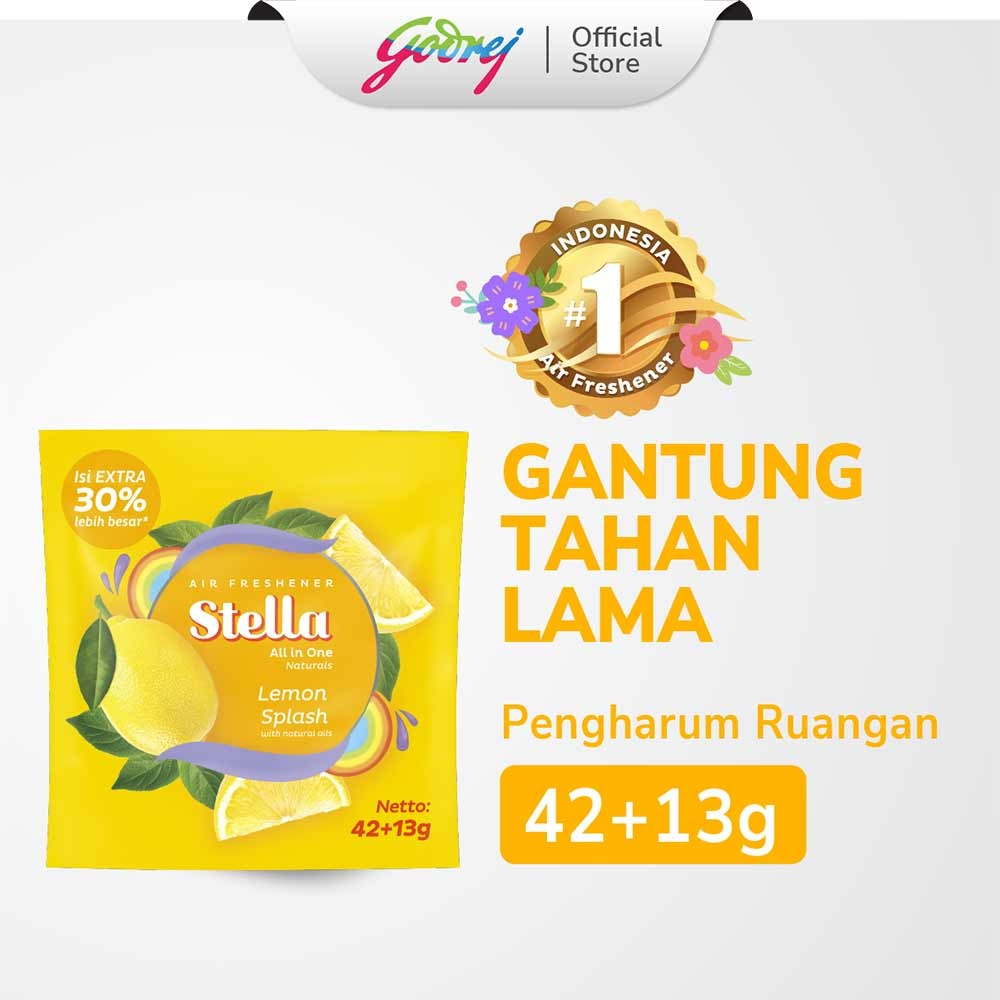 Jual STELLA AIR FRESHENER ALL IN ONE LEMON / LEMON FRESH 70/42g ...