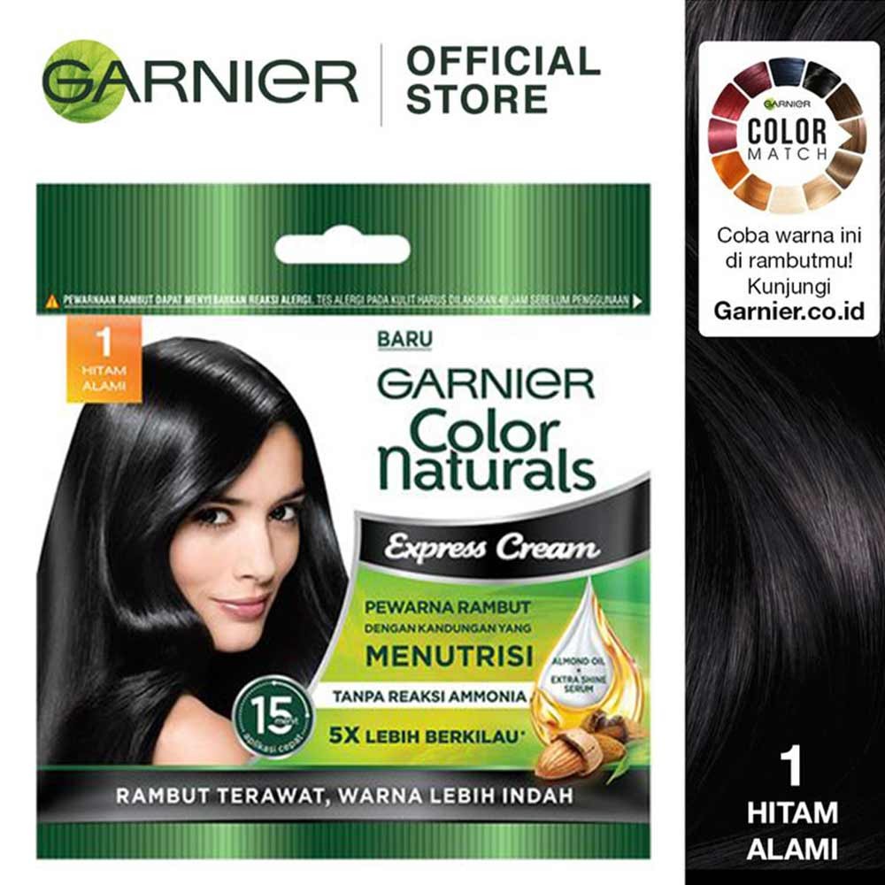Jual GARNIER HAIR COLOR NATURALS EXPRESS 1 HITAM | Shopee Indonesia