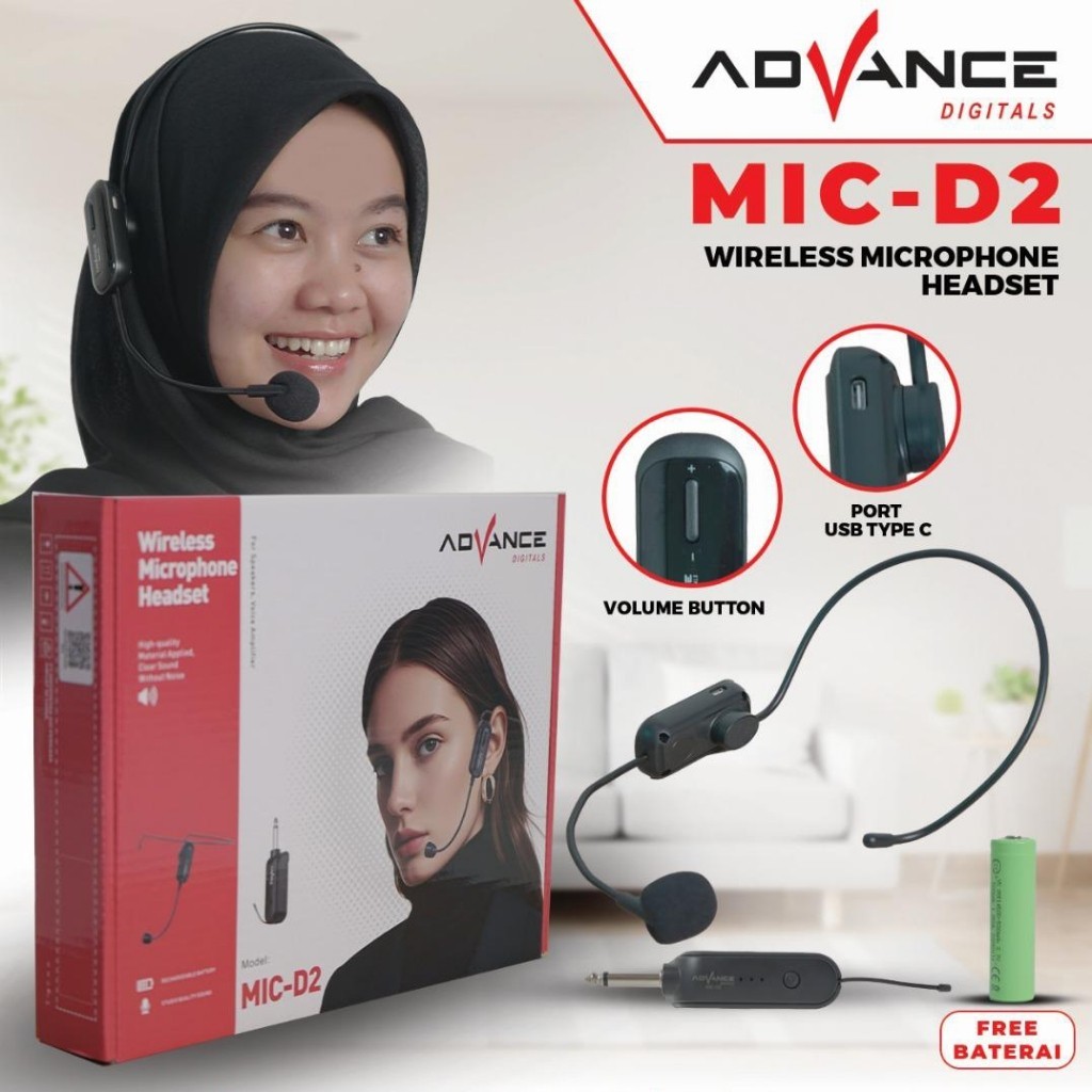 Jual BEST SELLER SERBA COD Advance MIC-D2 Mic Bando Mic Clip On ...