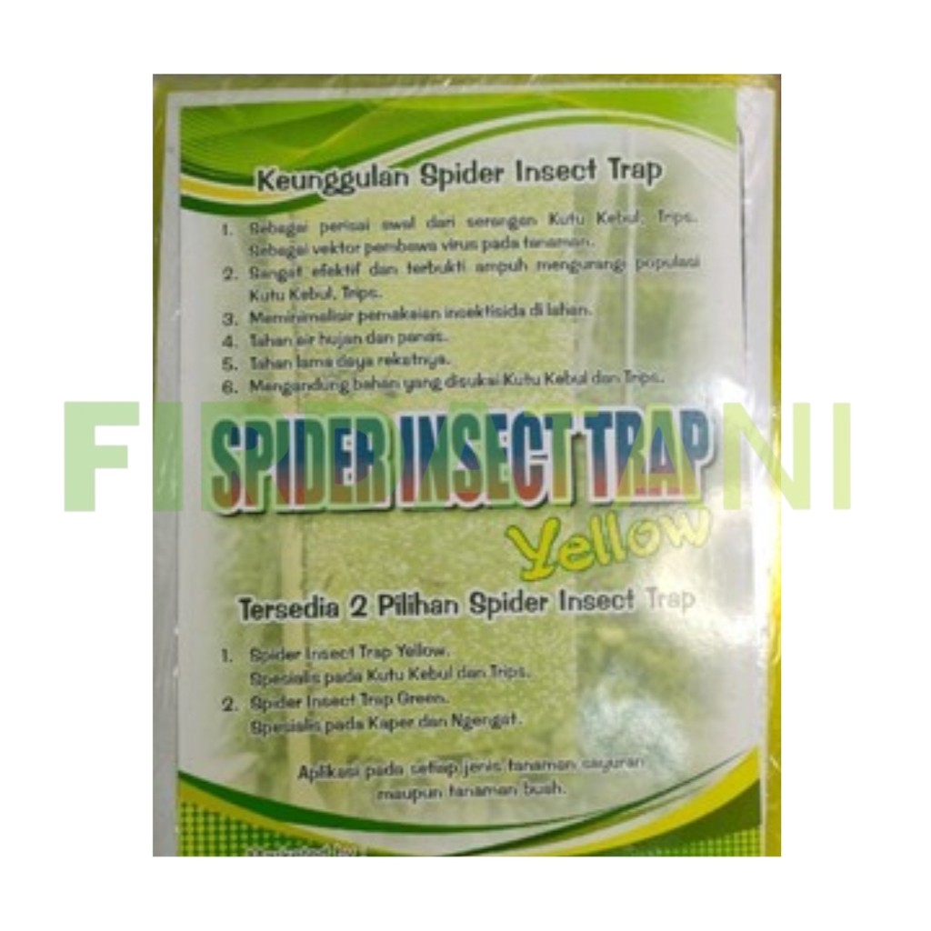 Jual Perangkap Hama Spider Trap Kuning 100 Lembar Tahan Panas dan Hujan ...