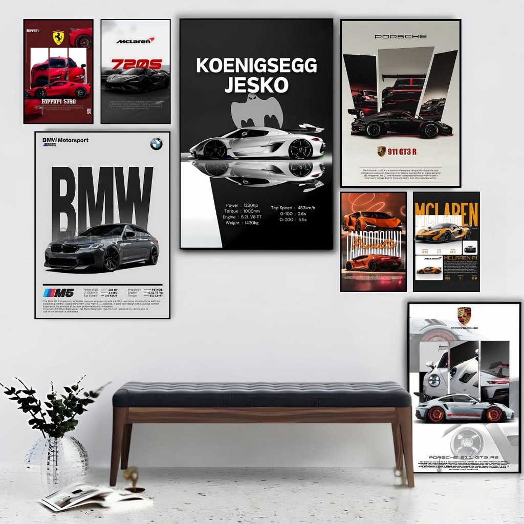 Jual Hiasan Dinding Aesthetic Mobil Sport Hypercar Supercar | Shopee ...