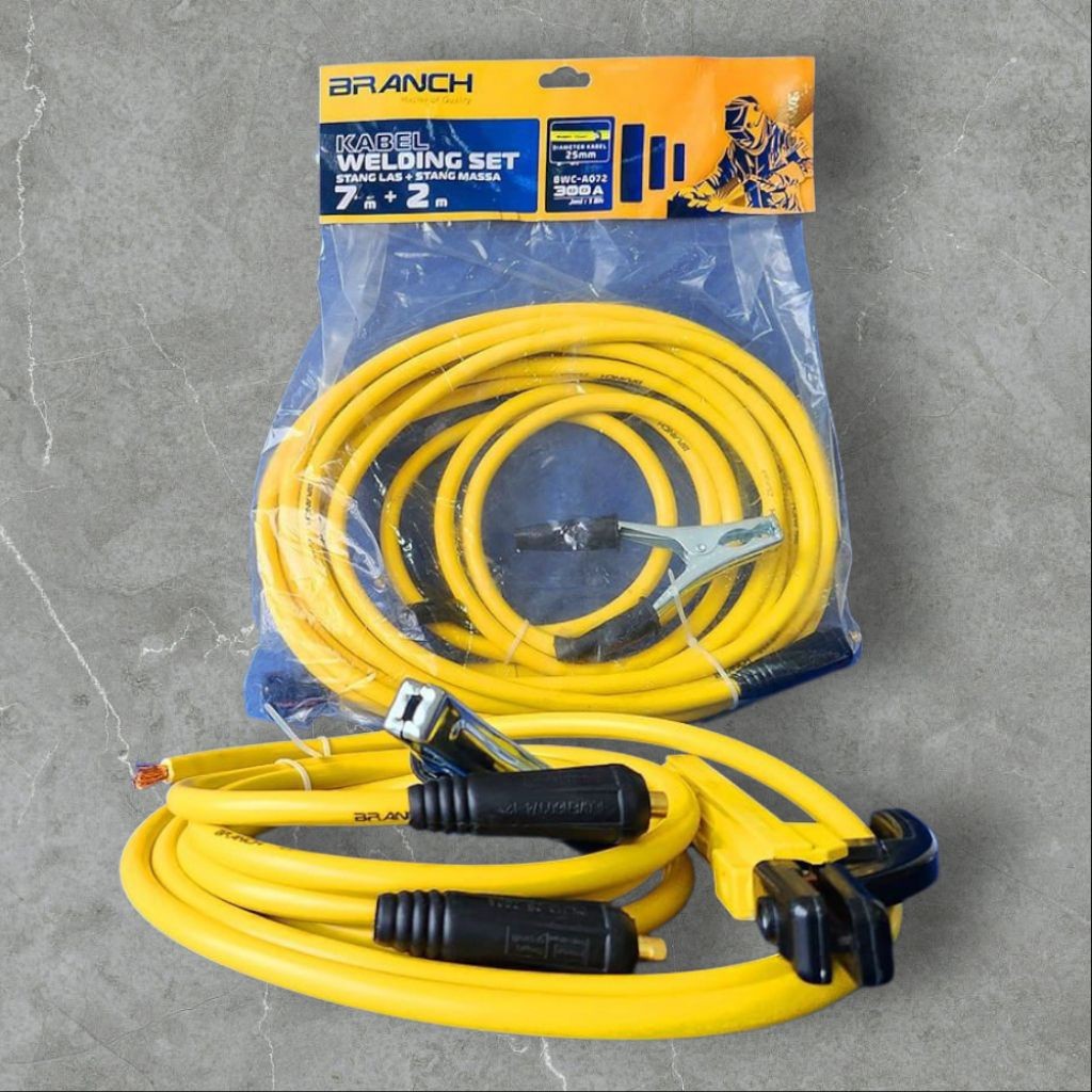 Jual kabel las set 25mm panjang 5 meter tembaga / tang las set 300A ...