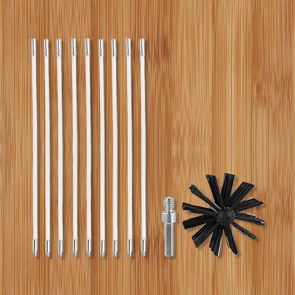 Jual 150mm Rotary Chimney Brush Long Handle Flexible Rod Flue Sweeping ...