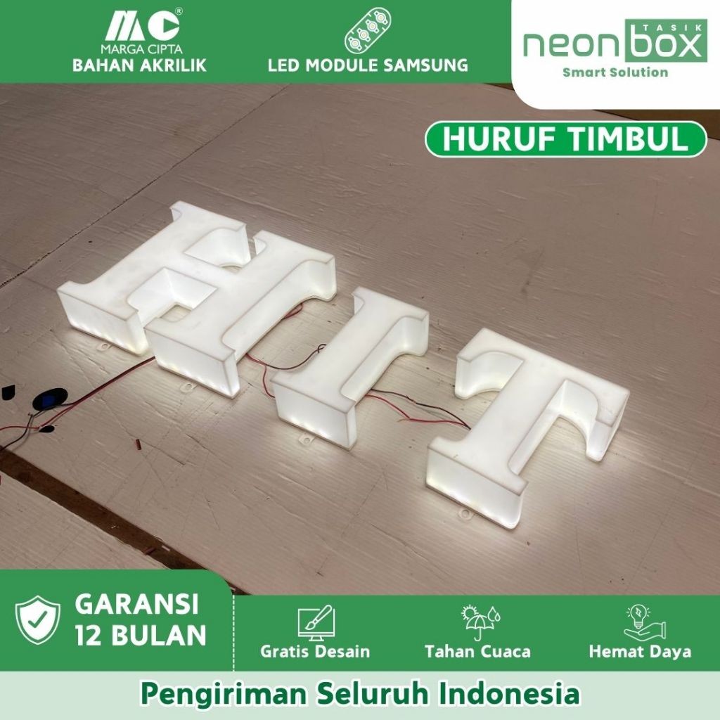 Jual ZENITSTORE Huruf Timbul Ukuran Besar Letter Timbul Led Full ...