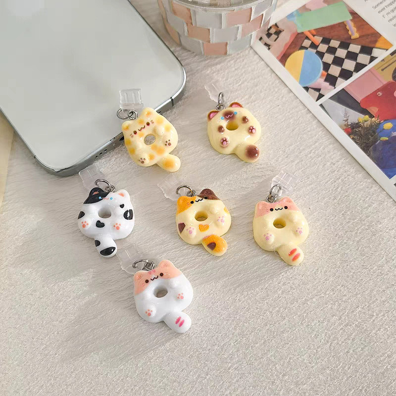 Jual Liontin Telepon Lucu Model Donat Resin Bentuk Kucing dengan ...