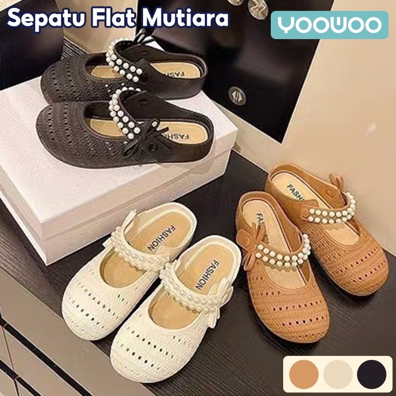 Jual YooWoo Sandal Selop Wanita Korean Style & Elegan / Dengan Manik ...