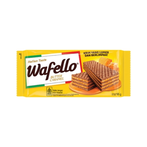 Jual WAFELLO WAFER ITALIA CARAMEL 95 GR | Shopee Indonesia