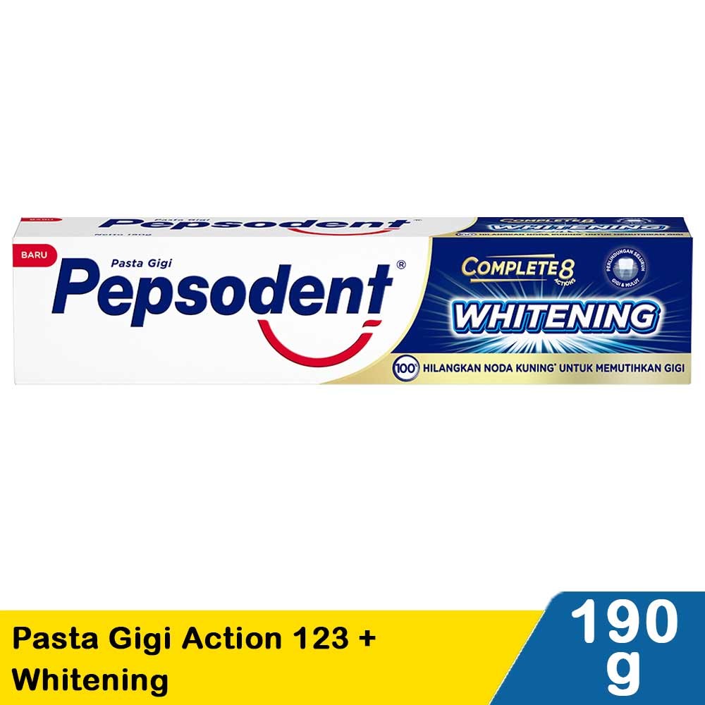 Jual PEPSODENT PASTA GIGI ACTION 123 + WHITENING 190g | Shopee Indonesia