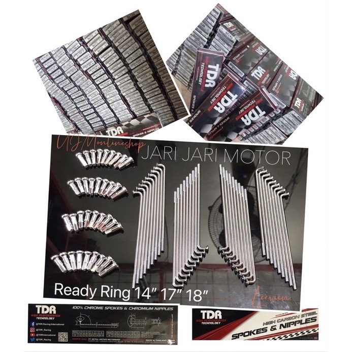 Jual Jari Jari Chrome Original Merk TDR Jeruji Motor Chrome Ring 14 ...