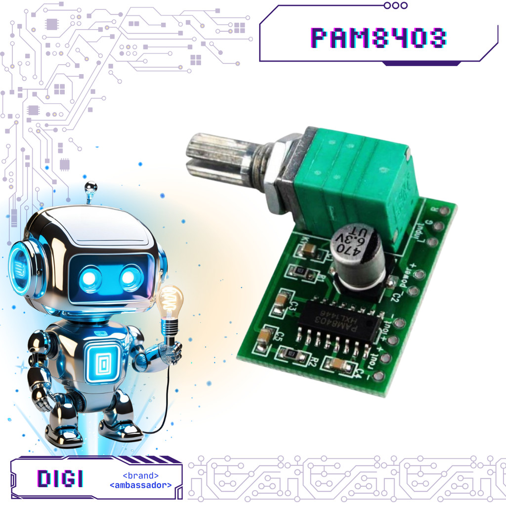 Jual PAM8403 + Potentiometer 2x3W Stereo Power Amplifier - PAM ...