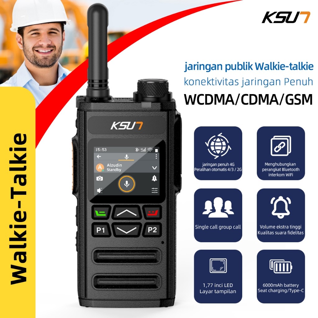 Jual KSUN KSW Handy TalkieI ZL35 POC ZELLO App Jarak panjang 200km 5000 ...