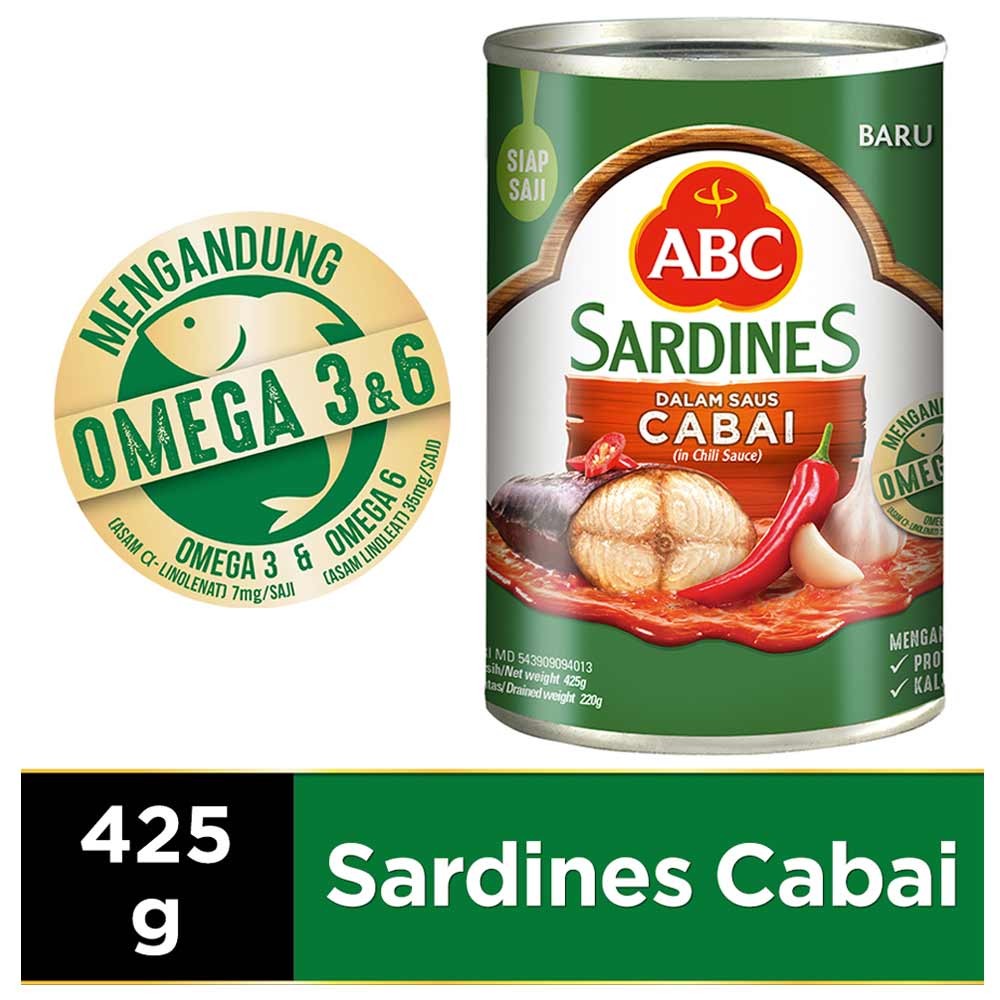 Jual ABC SARDINES CHILI 425g | Shopee Indonesia