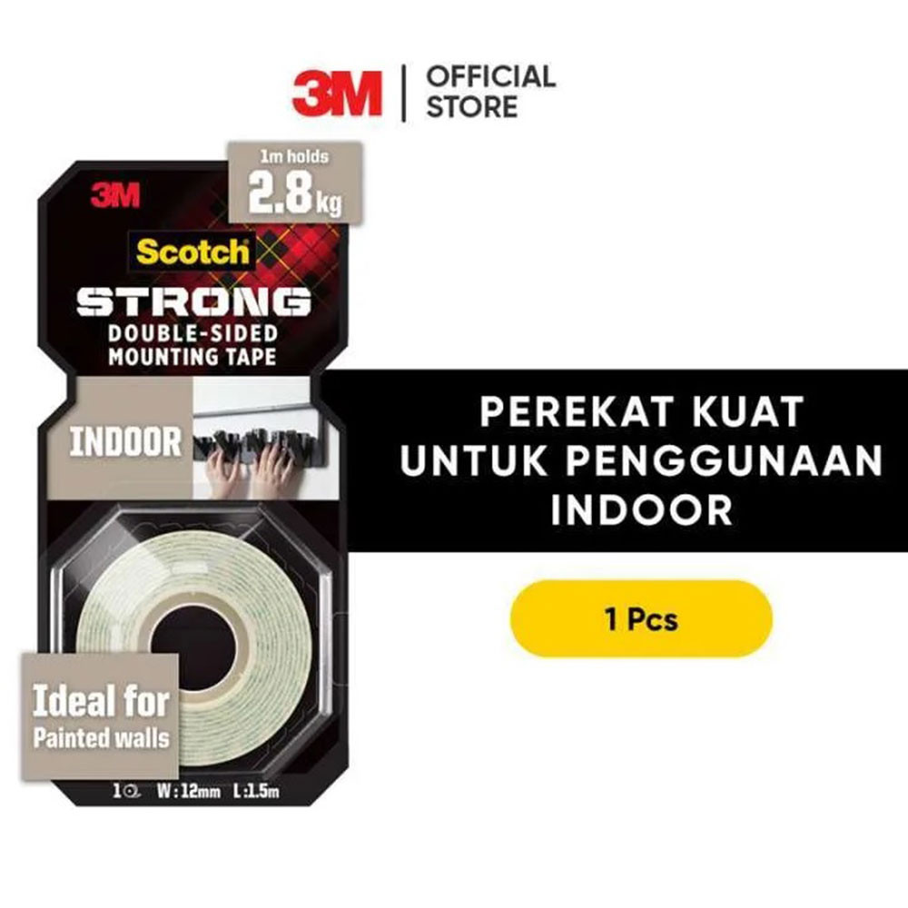 Jual SCOTCH INDOOR MOUNTING TAPE 12mmX1.5m | Shopee Indonesia