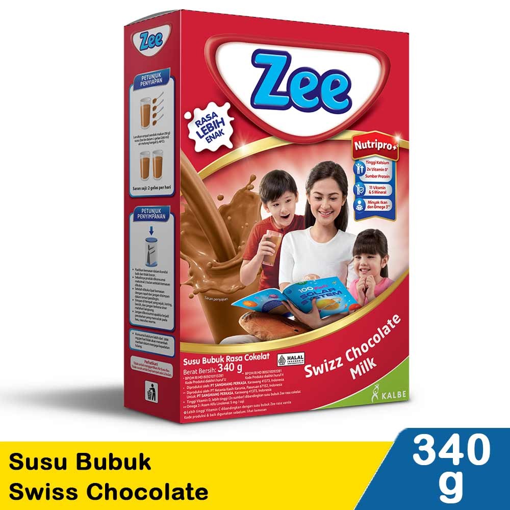 Jual ZEE SUSU BUBUK KRUNCHZEE SWIZZ CHOCOLATE 340g | Shopee Indonesia