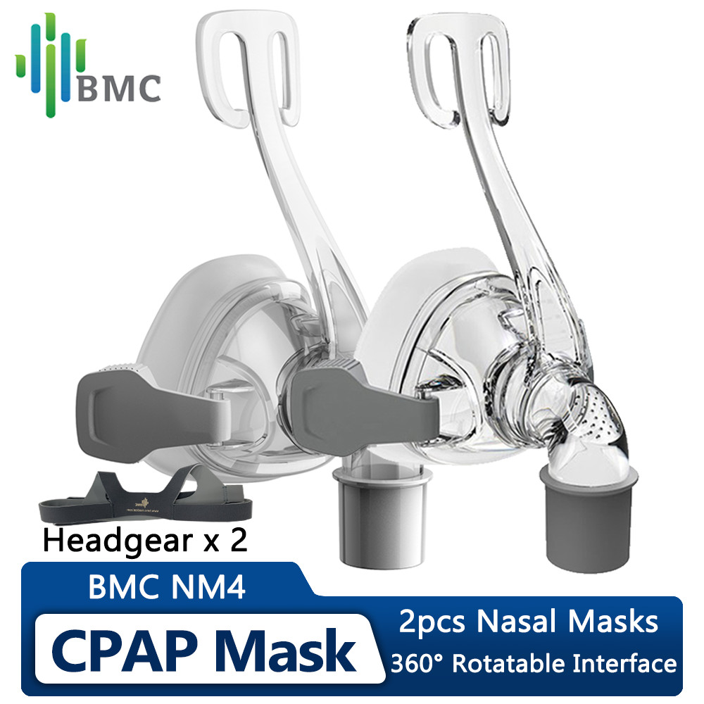 Jual BMC 2pcs NM4 CPAP Nasal Mask For CPAP/BiPAP Maine With 2pcs ...
