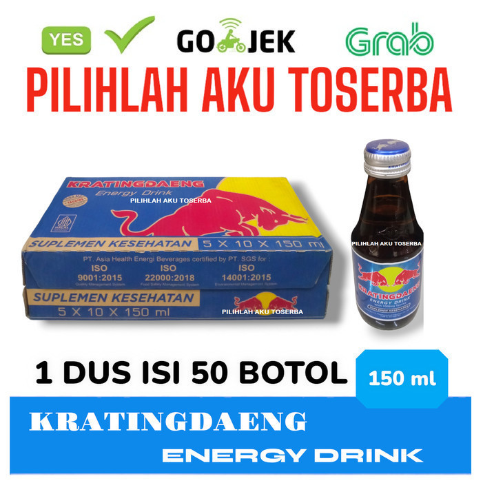 Jual KRATINGDAENG Energy Drink 150 ml - ( 1 DUS isi 50 botol ) | Shopee ...