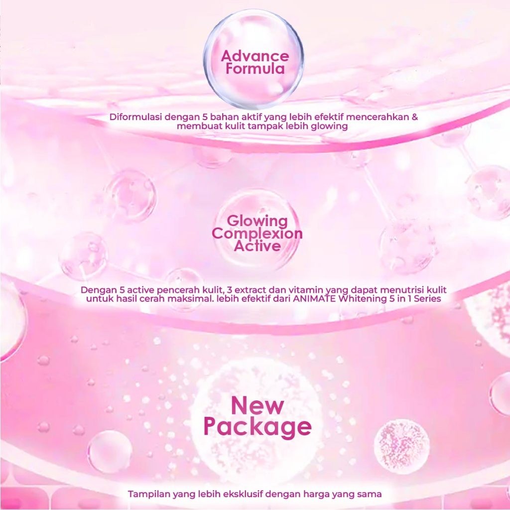 Jual Bundling 3 Pcs Animate 5x Active Whitening Day Cream 10 gr ...